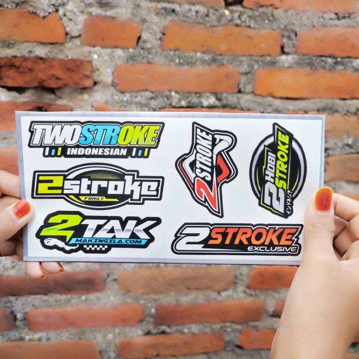 Stiker motor racing 2 tak bahan vinly sudah cutting | Lazada Indonesia
