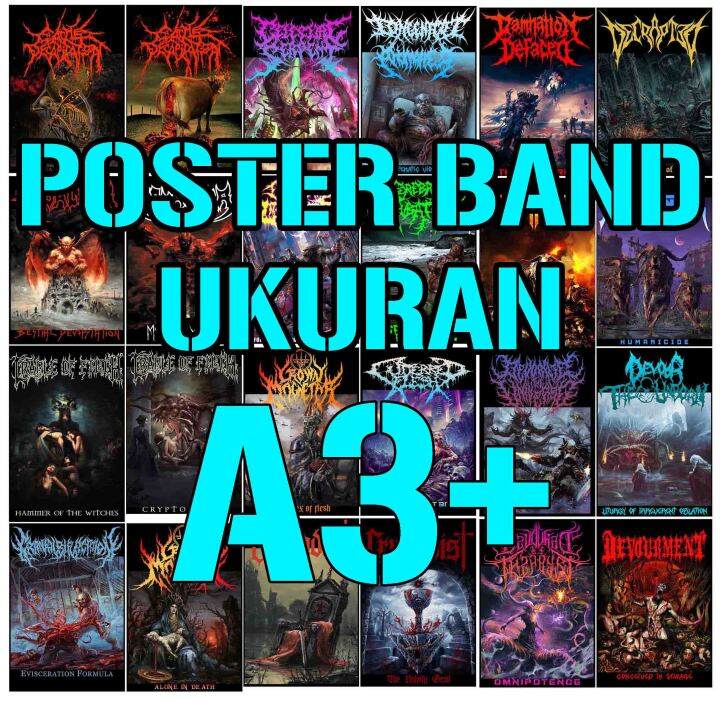 POSTER BAND UKURAN A3+ | Lazada Indonesia