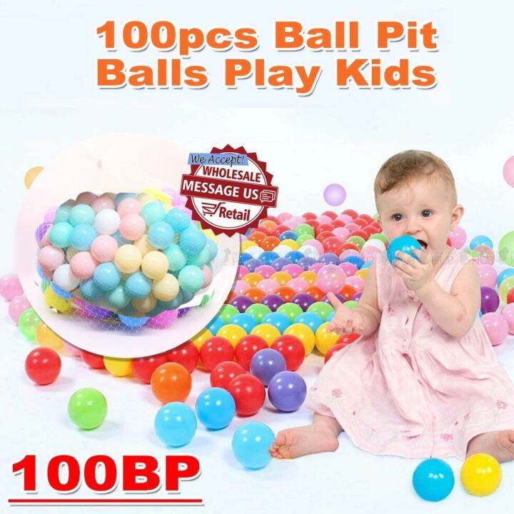 100 Ball Pit Balls Colorful Ocean Ball for Babies Kids Children Soft ...