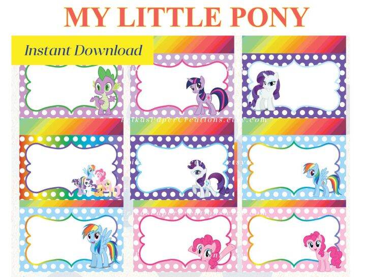 MY LITTLE PONY DESIGN NOTEBOOK LABEL STICKER | Lazada PH