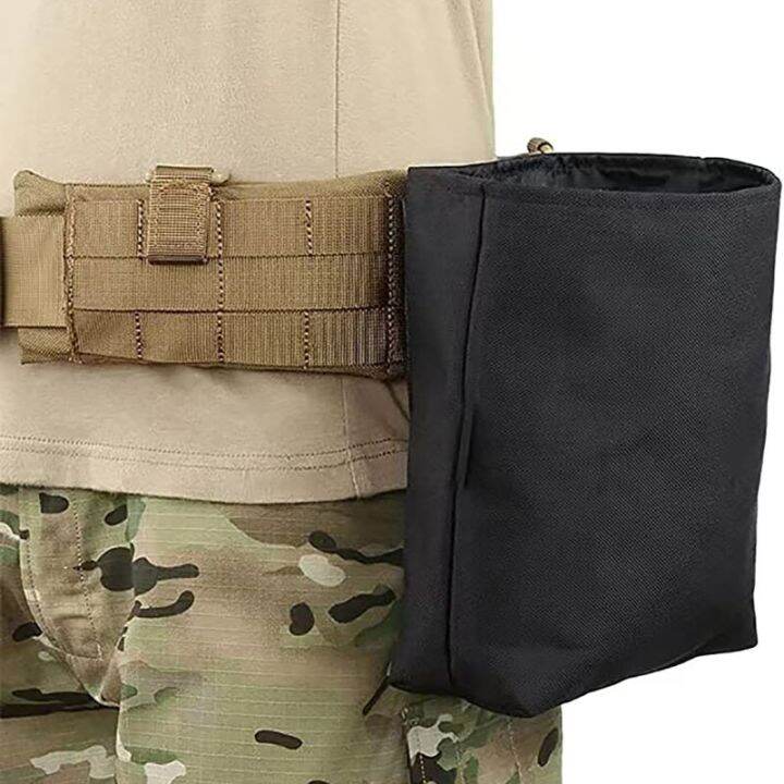 Folding Tactical Molle Magazine Dump Drop Pouch Foldable Utility ...