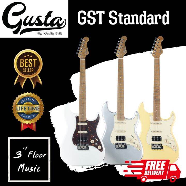 (มีของแถมพิเศษ) Gusta GST Standard กีต้าร์ไฟฟ้า Electric Guitar 3rd ...