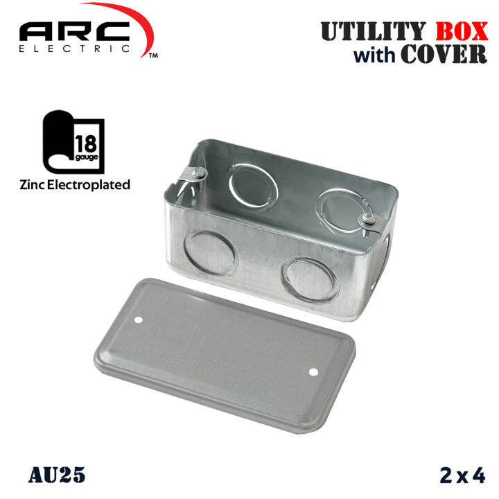 18ga (1mm) UTILITY BOX Metal Deep-Type for switches/outlets 1/2" & 3/4 ...