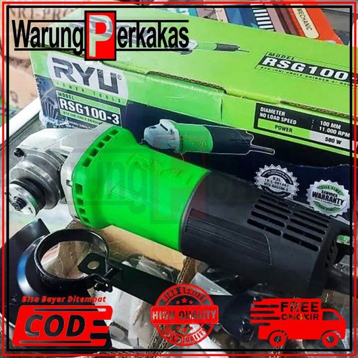 RYU RSG100-3 Angle Gerinder 100mm Mesin Gerinda Listrik 4" By RYU ...