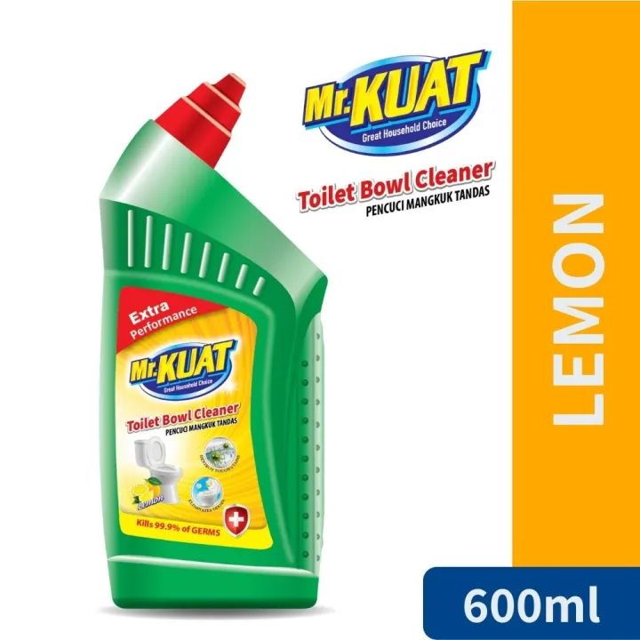 Mr Kuat Toilet Bowl Cleaner Lemon 600ml | Lazada