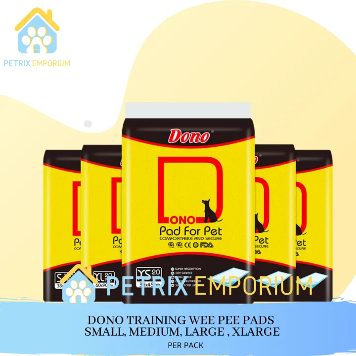 Dono Training Wee Pee Pads Pack (Small, Medium, Large, XLarge) | Lazada PH