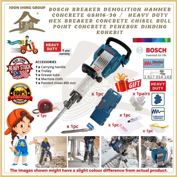 BOSCH Breaker Demolition Hammer Concrete GSH16-30 / Electric Hex ...