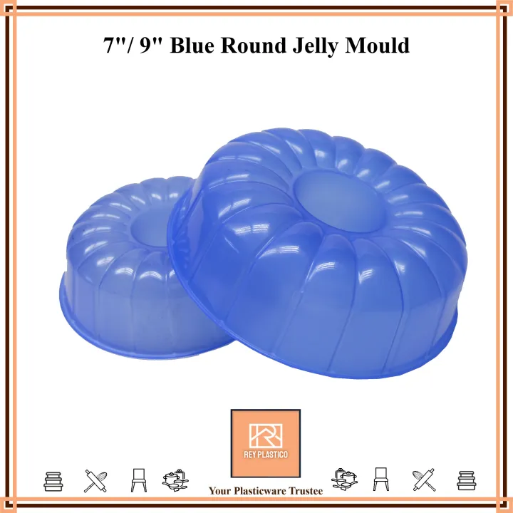 AppleLady 7inch/ 9inch Blue Round Jelly Mould/ Acuan Bulat Kek Kukus ...