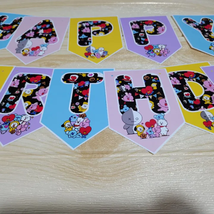 Bt21 themed bunting banner 4x6 size | Lazada PH