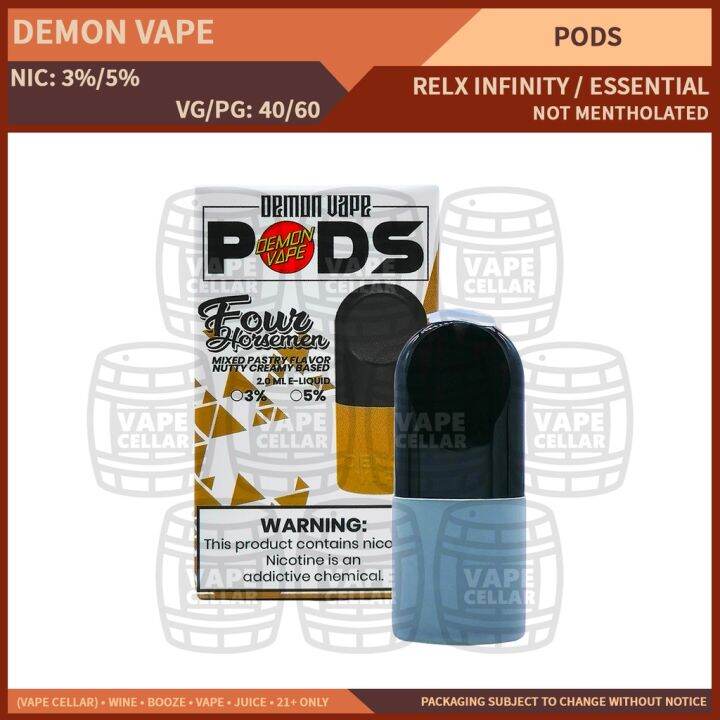 DemonVape / Demon Vape 2ML Pods RELX Essential / Infinity Compatible (3 ...