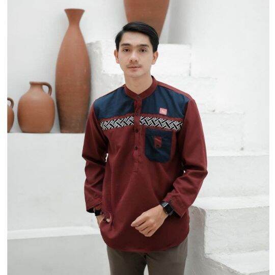 Baju Koko Muslim Pria Dewasa Motif GRIYA Lengan Panjang EDISI TERBARU ...