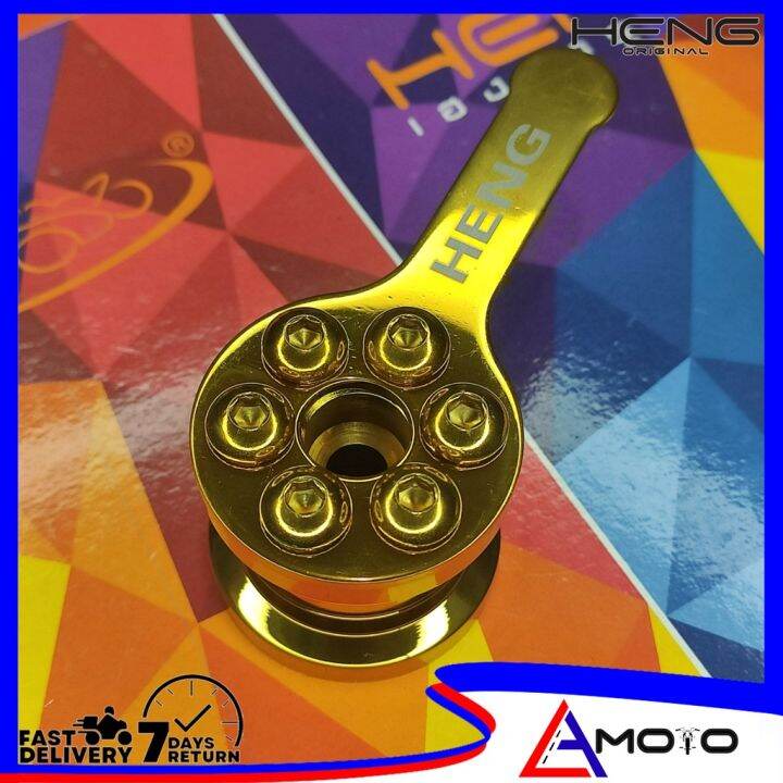 HENG STAINLESS HELMET HOOK / REVOLVER DESIGN / COMPLETE WITH FREE BOLTS ...
