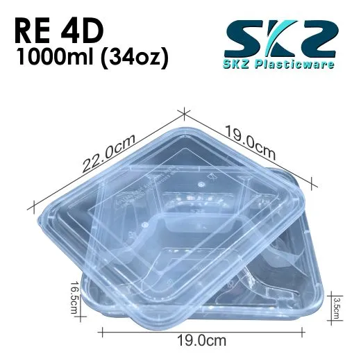 SKZ CLEAR CONTAINER RECTANGULAR SERIES RE4D 1000ML ENVIRONMENTAL ...