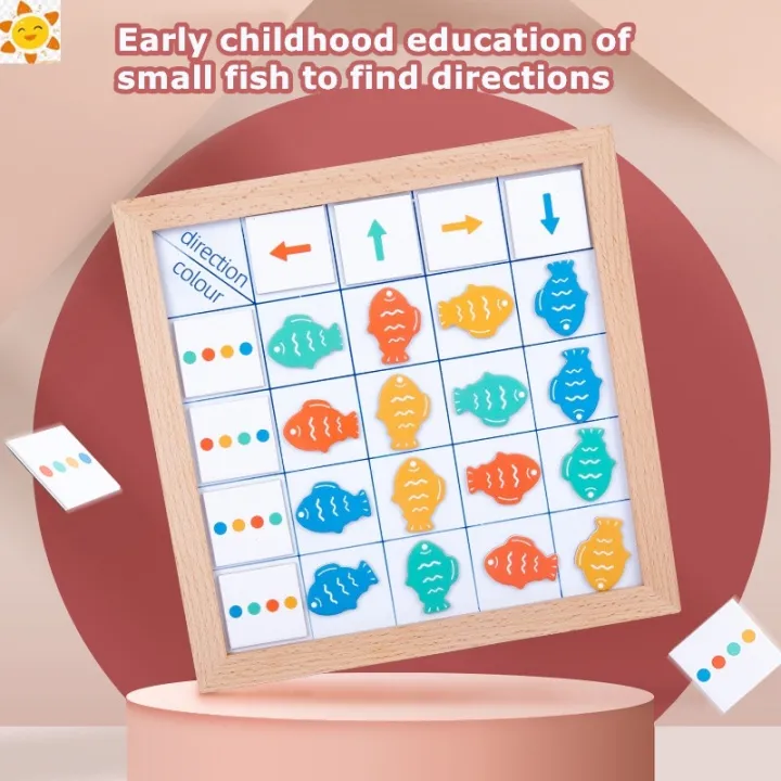 Magnetic fish direction cognitive game children's early educational ...