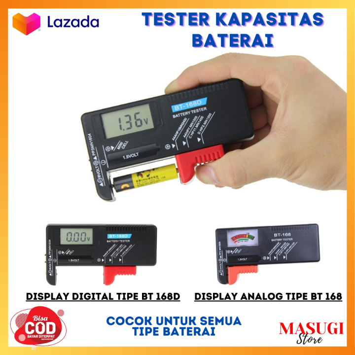 Tester Baterai Battery 18650 AA AAA Jam Akik Layar Digital Dan Analog ...