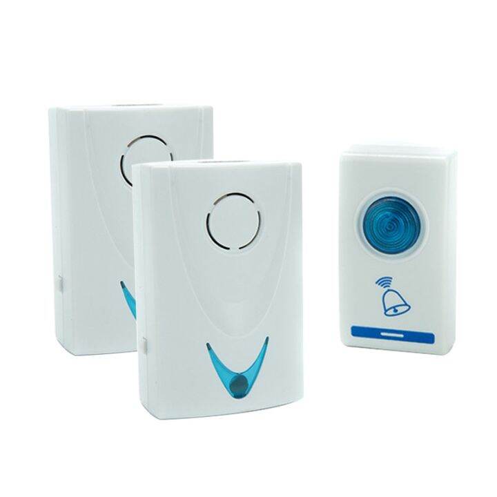 Wireless Doorbell LED 2 Button 3 Receiver Battery Powered 32 Tune Songs ...