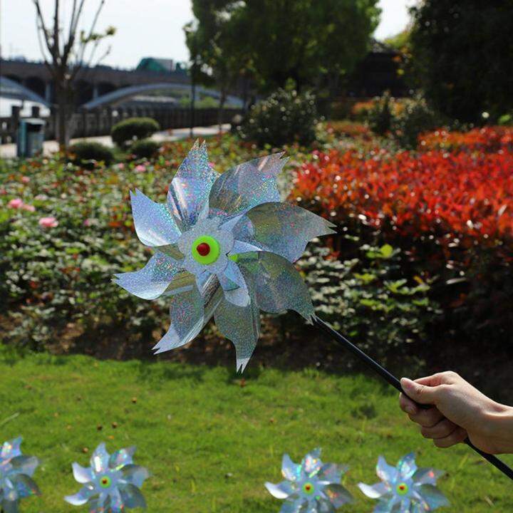SAGOER Outdoor Sparkly Deterrant Scare Off Reflective Holographic Bird ...