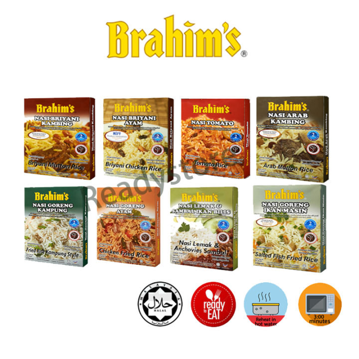 Brahims Ready to eat Fried Rice Briyani Chicken Mutton Nasi Goreng ...