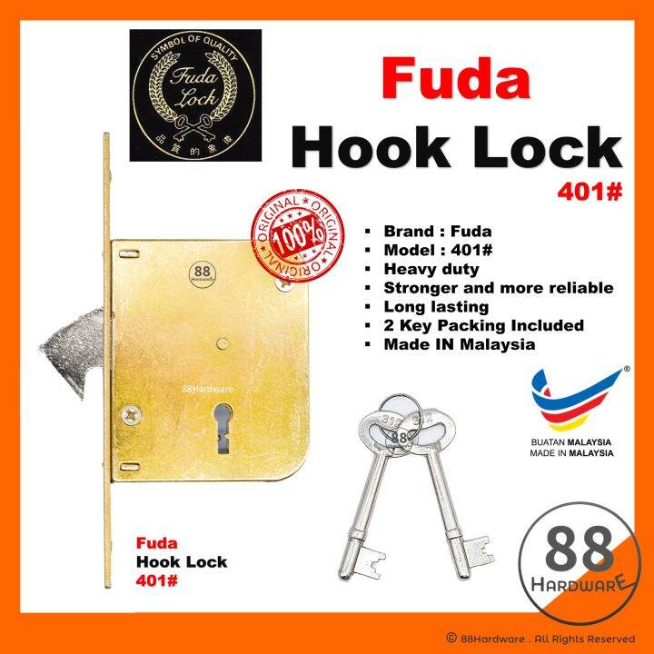 Fuda 401# hook lock /door lock/grill lock/pagar lock/door hook lock ...