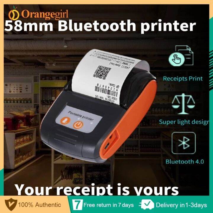 PT-210 Wireless Portable Receipt Printer Bluetooth Thermal Printer 58mm Android IOS PC Bill ...