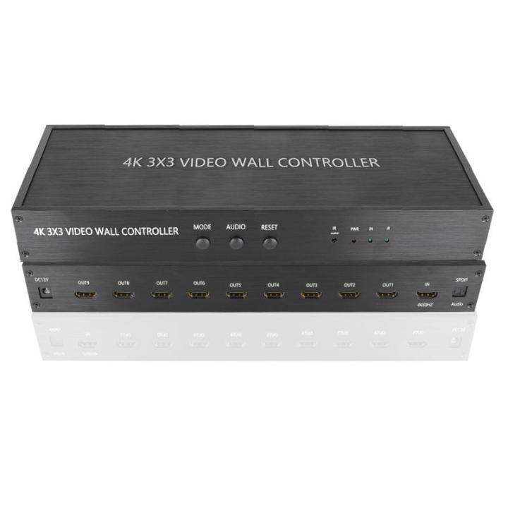 3x3 video wall controller 4K 60Hz HDMI input & output HD 1920x1080p 3x3 ...