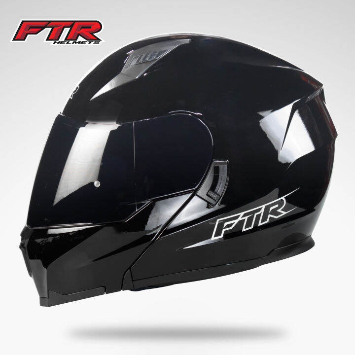 FTR Helmets Scope - Glossy Black Modular Dual Visor Helmet | Lazada PH