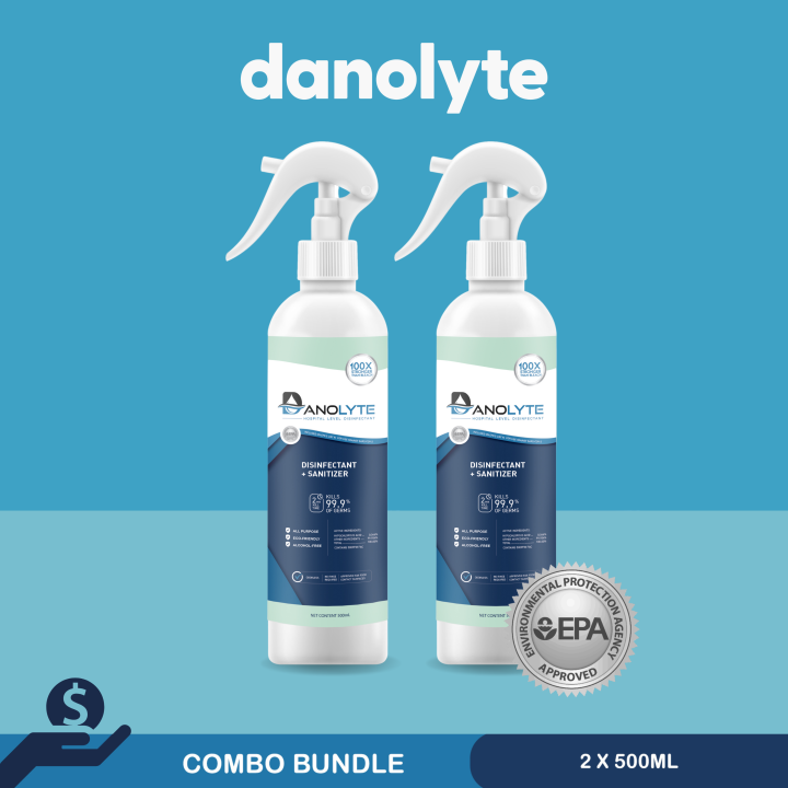2 containers of 500 mL Danolyte® BUNDLE, All-Purpose Disinfectant ...