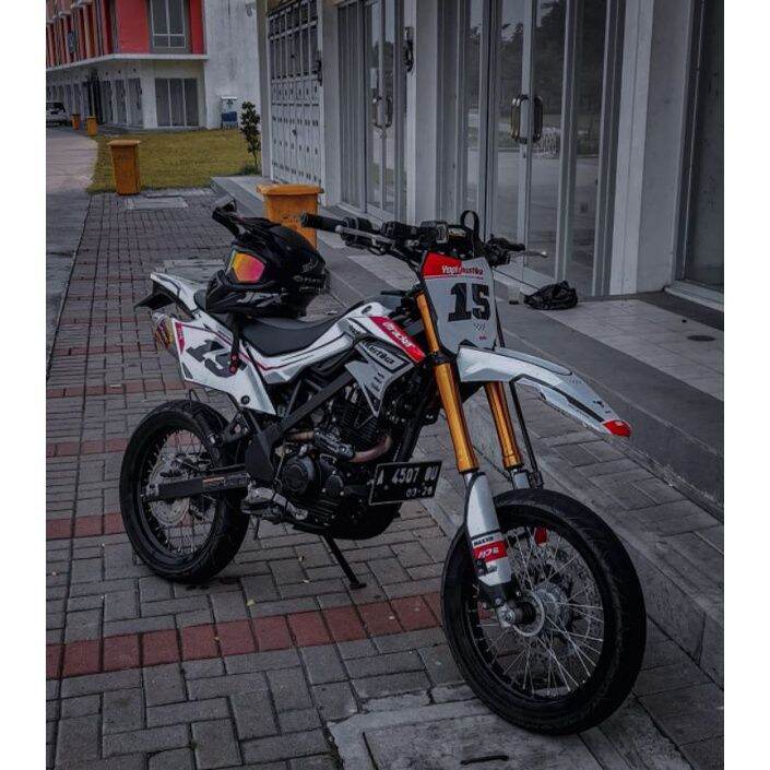 DECAL STICKER KLX D-TRACKER PUTIH SIMPLE | Lazada Indonesia