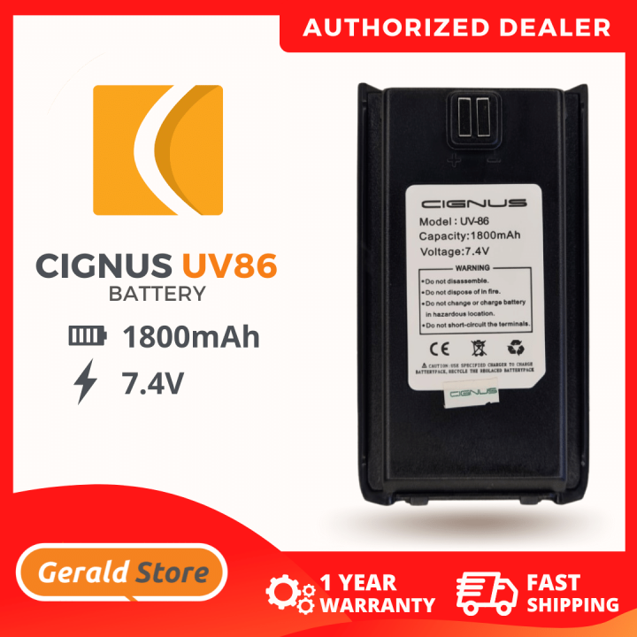 Cignus UV86 Lithium Ion Battery for Cignus UV-86 -GeraldStorePH | Lazada PH