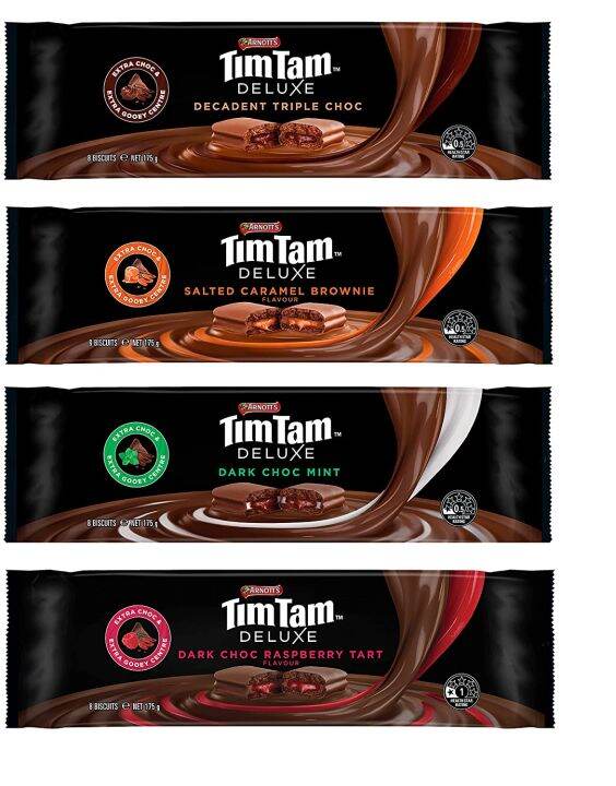 Arnott's TIM TAM Chocolate Biscuit Deluxe Collection - Dark Choc Mint ...