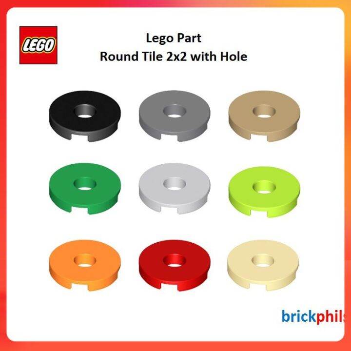 Lego Part 15535 - Round Tile 2x2 with Hole (5pcs per Lot) | Lazada PH