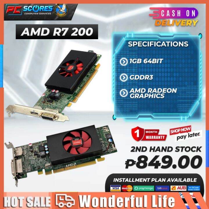 Video Card AMD R7 200 1GB 64bit DDR3 Assorted Brand | Lazada PH