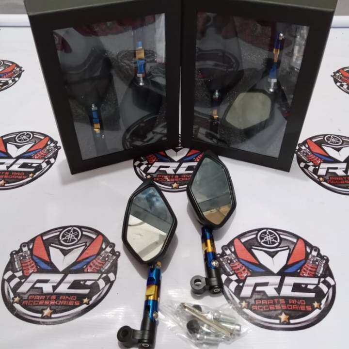 SNIPER 150 SIDE MIRROR SHORT STEM (TITANIUM) | Lazada PH