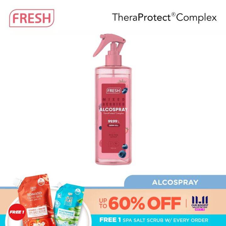 Fresh Mixed Berries Alcospray 500 ml - Moisturizing with Aloe Vera ...
