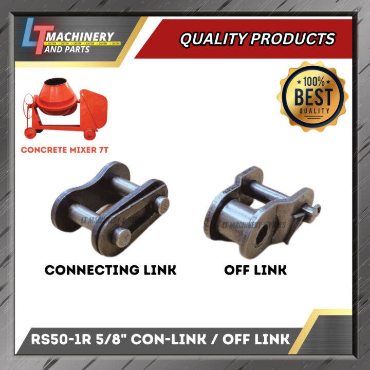 Concrete mixer 7T chain connector link RS50 5/8" Mesin bancuh simen ...