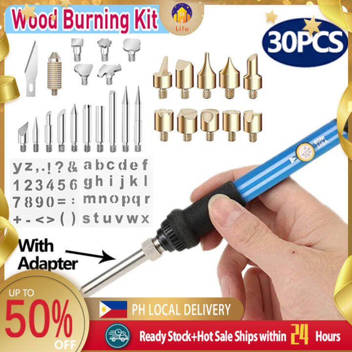 【30PCS/Set】Engraving Pen Electric Soldering Iron Wood Burning Kit ...