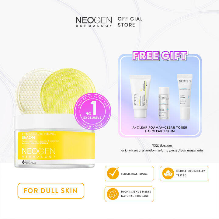 NEOGEN DERMALOGY BIO PEEL GAUZE PEELING LEMON SMALL JAR 18 PADS - Exfoliasi Wajah angkat Sel ...