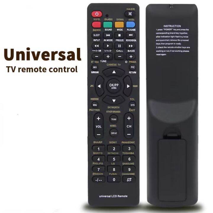 TV Remote Control Universal TV Replacement Suitable For LED / LCD TV ...