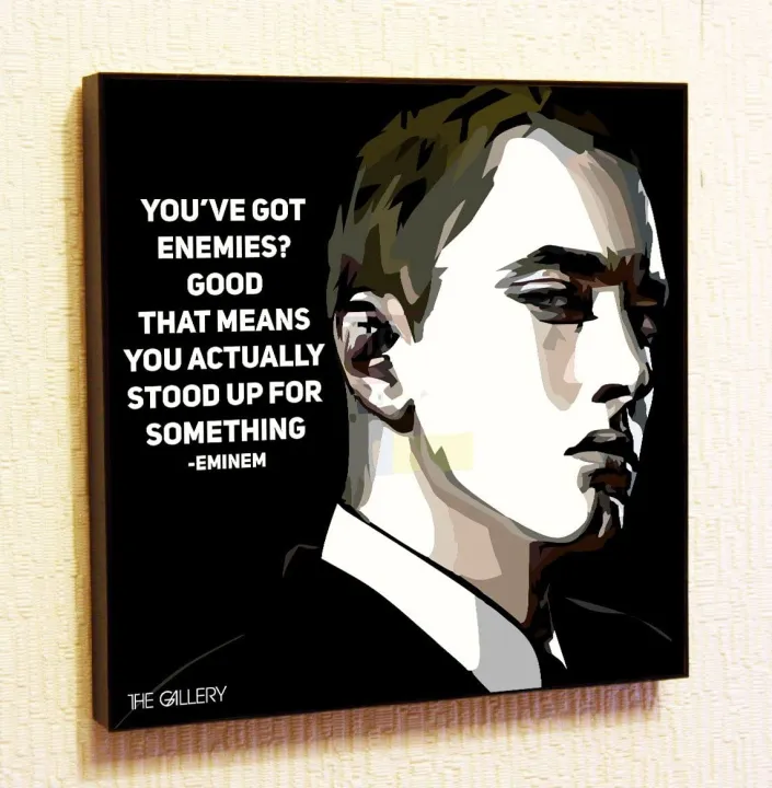 Eminem Rap Hip-hop Music Decor Motivational Quotes Wall Decals Pop Art ...