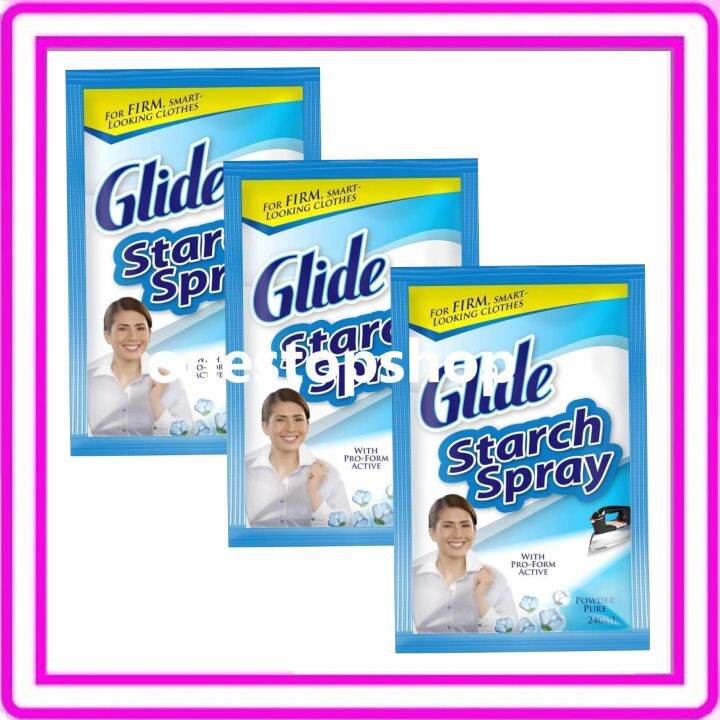 Glide Ironing Aid Powder Pure Starch 240mL x3 | Lazada PH
