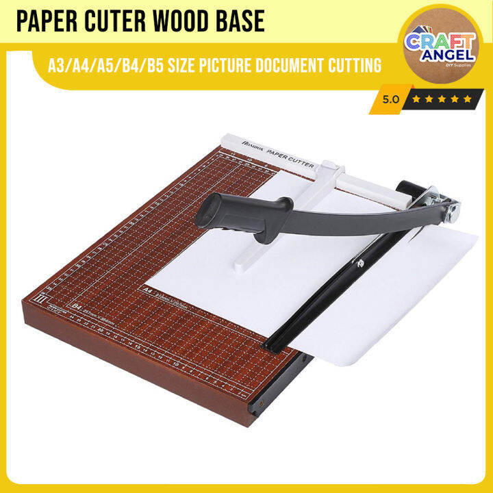 Officom Wood based Paper Cutter with Adjuster and Sliding Paper Size ...