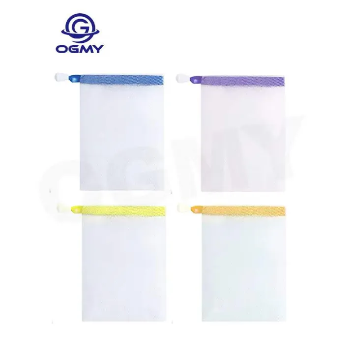 Ogmy Exfoliating Mesh Soap Saver Pouch Bag Sack Face Cleansing Foaming