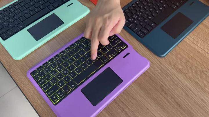 AJIUYU Keyboard Touchpad Backlight Wireless Bluetooth For Samsung ...