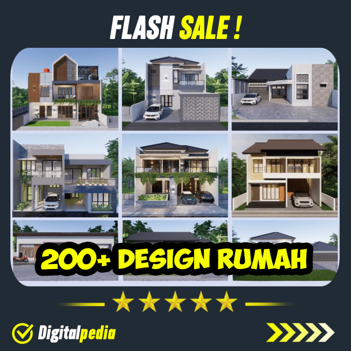Paket 200 Gambar Desain Rumah Home Design Terlengkap format 2D, 3D, PDF ...