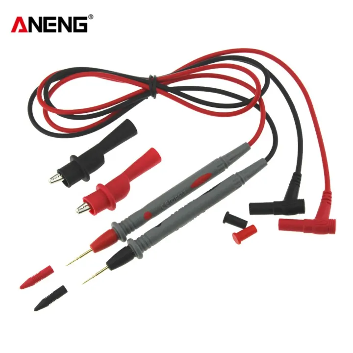 1 Pair 10A Digital Multimeter Probe Soft-silicone-wire Needle-tip Test ...