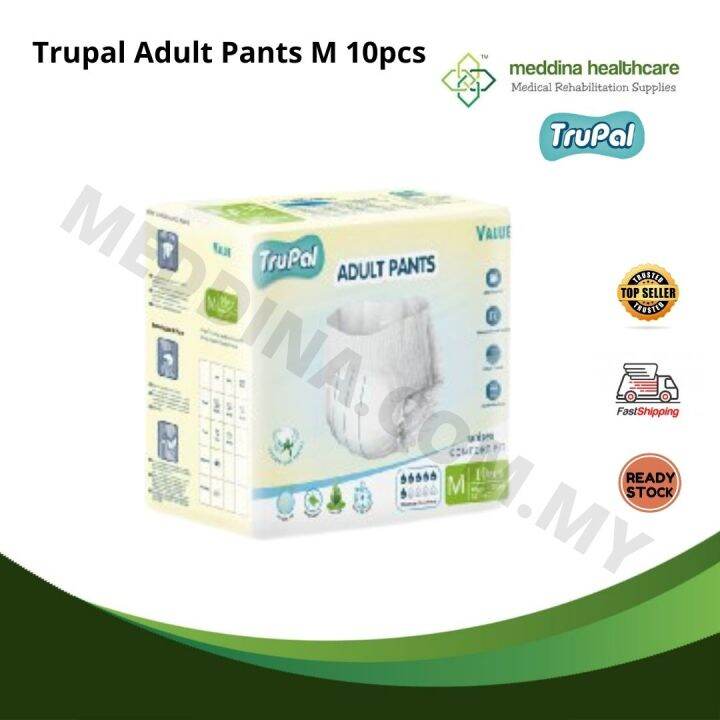 MEDDINA Trupal Adult Diapers Value M (10 pcs) | Lazada