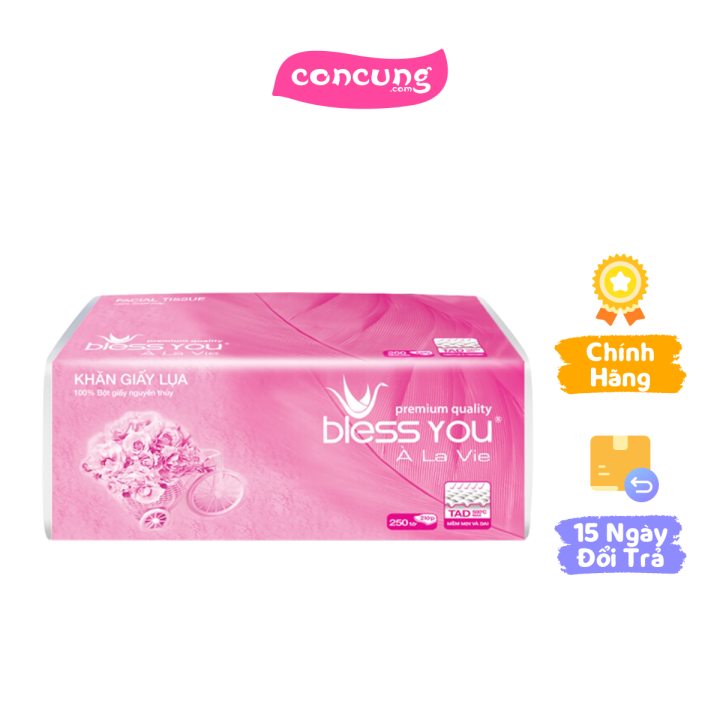 Khăn giấy lụa rút Bless You Alavie 250 tờ | Lazada.vn
