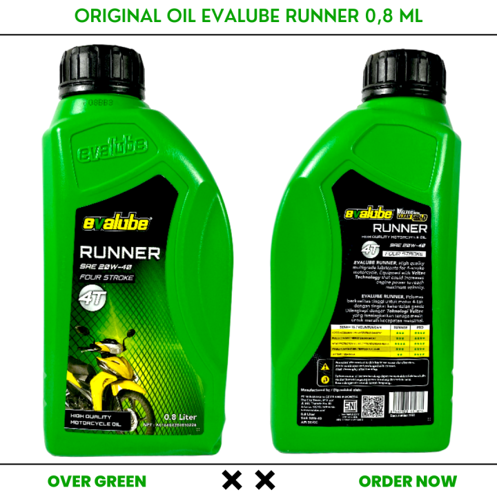 OLI MOTOR Evalube Runner 20W40 – API SF/CC 0,8 ML ORI | Lazada Indonesia