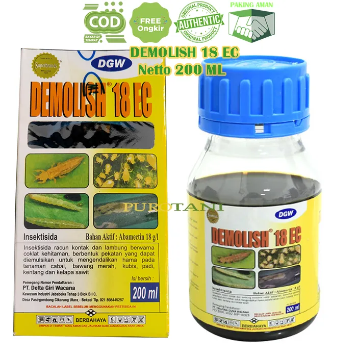 Insektisida Abamektin Demolish 16 EC Abamectin 18 g l 200ML | Lazada Indonesia