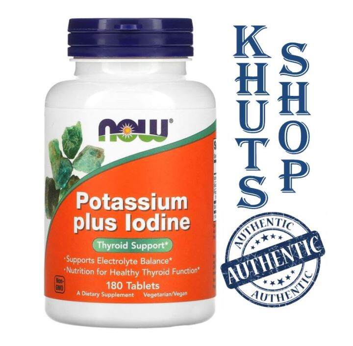 Potassium Plus Iodine 180 Tablets, Thyroid Support, Now Foods | Lazada PH
